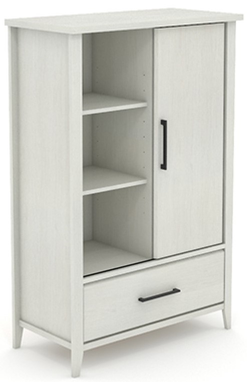 Sauder Summit Station Glacier Oak Wardrobe Armoire with Storage