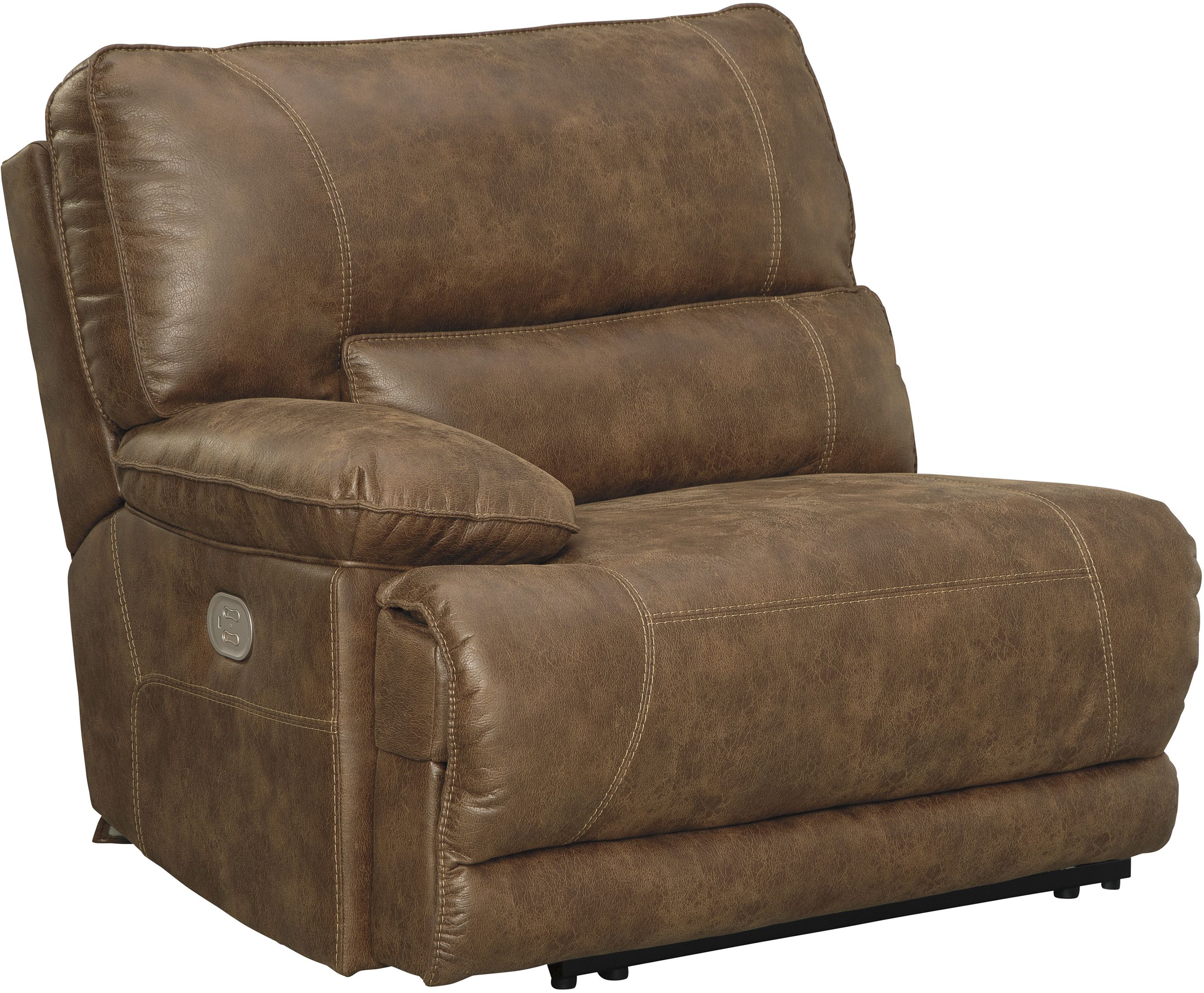 Signature Design by Ashley Thurles Saddle Left Arm Facing Power Recliner Roby s Furniture Appliance