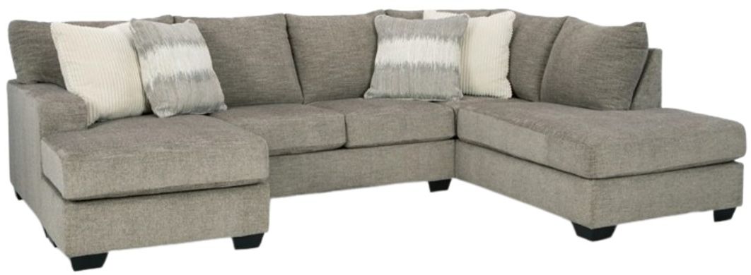 Signature Design by Ashley® Creswell 2-Piece Stone Sectional and Chaise ...