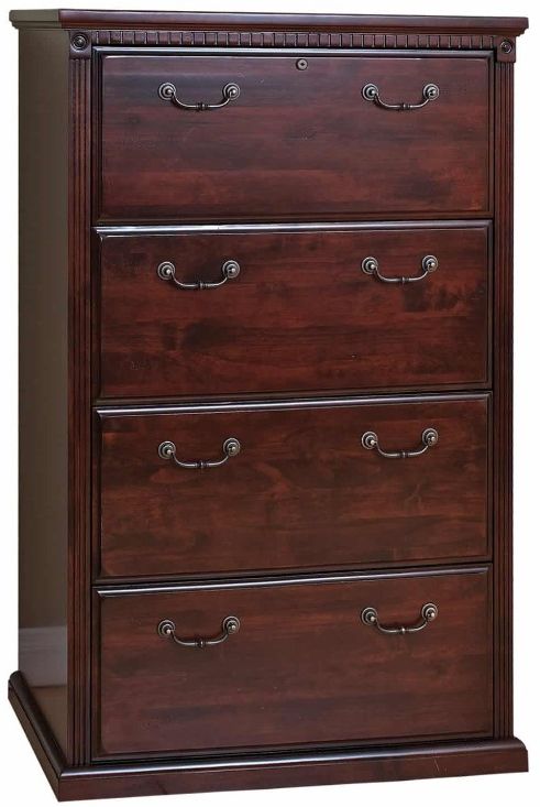 Martin Furniture Huntington Vibrant Cherry 4-Drawer Lateral File Cabinet | Fischer Furniture ...