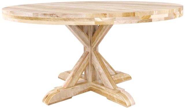 Canadel Customizable Loft Natural Washed Round Pedestal Dining Table ...