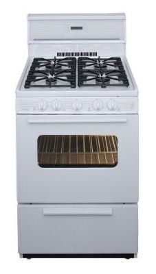 Premier Peerless 24" White Freestanding Gas Range | Grand Appliance and TV