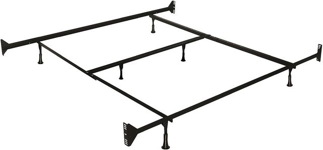 Beaudoin Black Queen Specialized Bed Frame for Headboard and Footboard ...