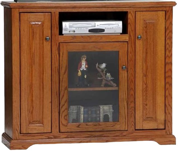 American Heartland Manufacturing Oak 50" Tall Corner TV Stand | Besche ...