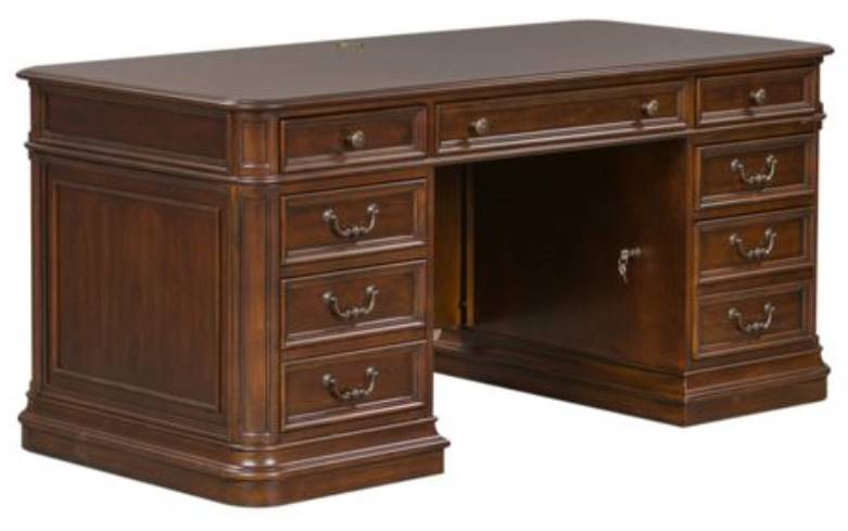 Liberty Furniture Brayton Manor Cognac Jr Executive Desk Price Point Furniture Madison TN Murfreesboro TN Lebanon TN