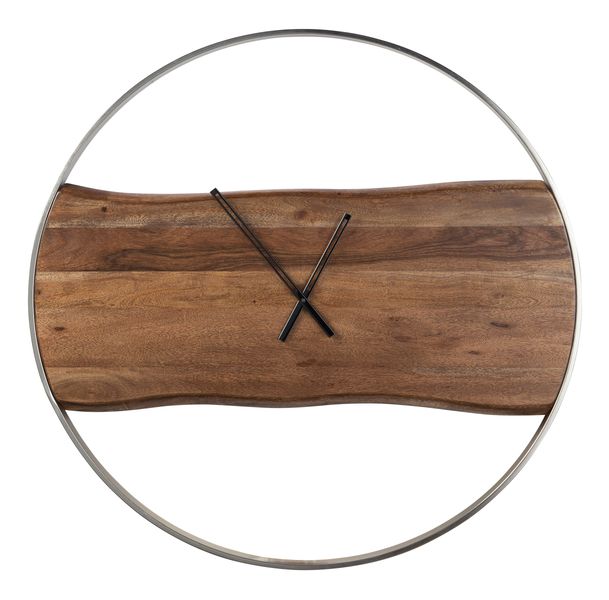 Signature Design by Ashley® Panchali Brown/Silver Wall Clock | Big ...