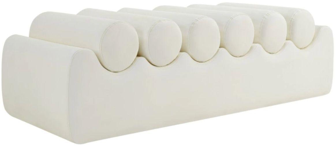 Meridian Furniture Rumble Cream Leather Bench | My Family Furniture ...