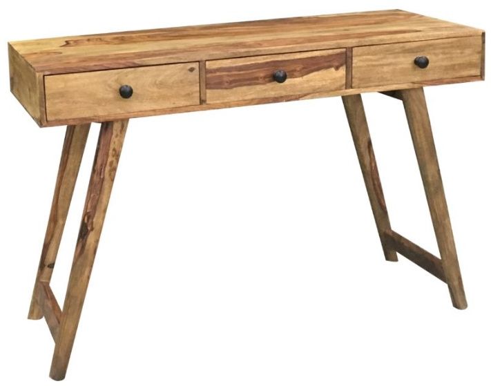 Jaipur Furniture Oker Brown 3-Drawer Console Table | Fischer Furniture ...