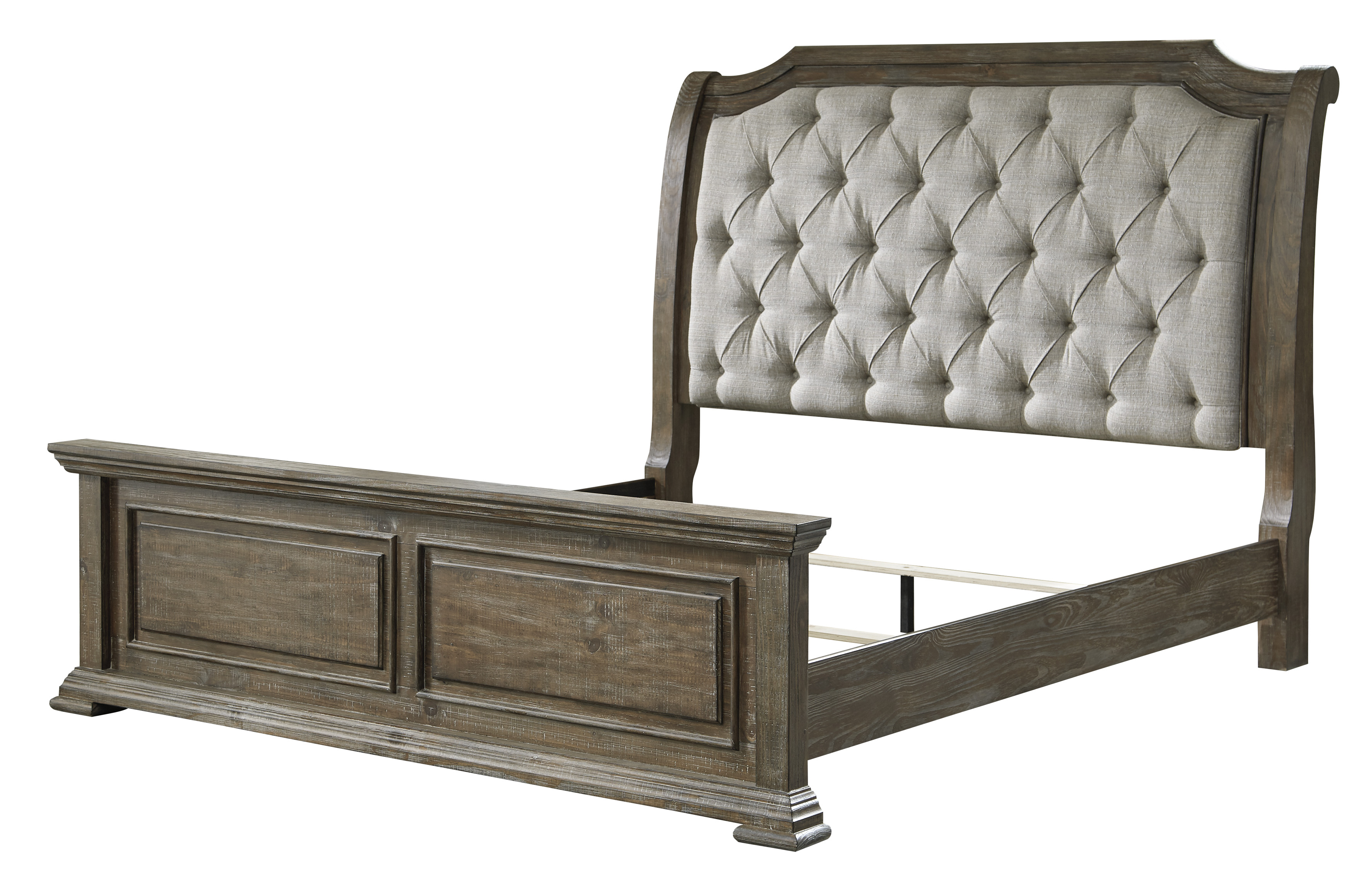 Wyndahl brown upholstered panel bedroom set store