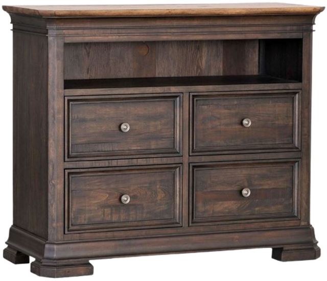 Napa Furniture Design Grand Louie Brown 4-Drawer Media Chest | Fischer ...