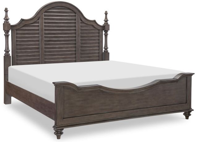Legacy Classic Kingston Dark Sable King Louvered Poster Bed | Van's ...