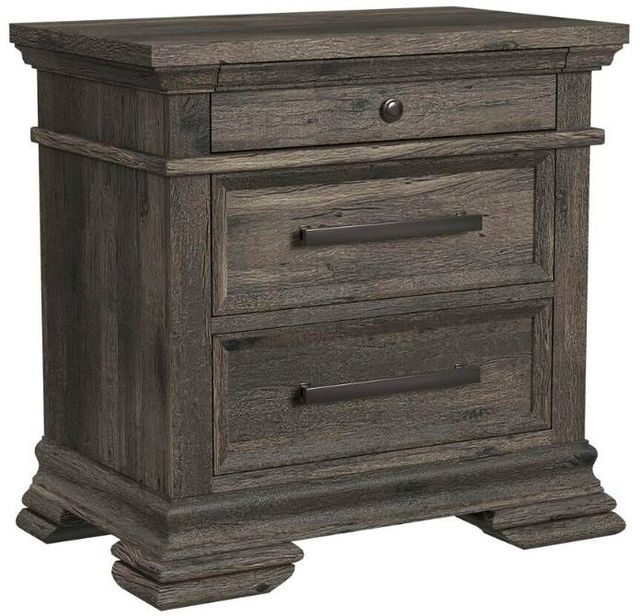 Elements International Park Ridge Charcoal Nightstand | Jarons ...