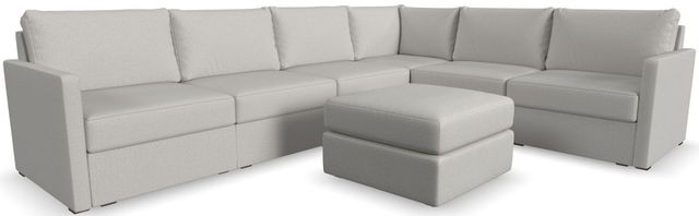 Flex by Flexsteel® 7-Piece Taupe Sectional with Ottoman | Big Sandy ...