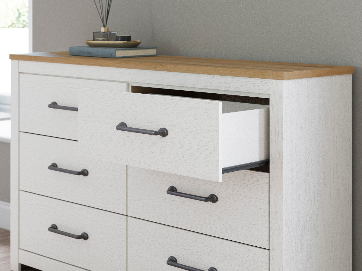 Benchcraft Linnocreek Warm Brown White Dresser