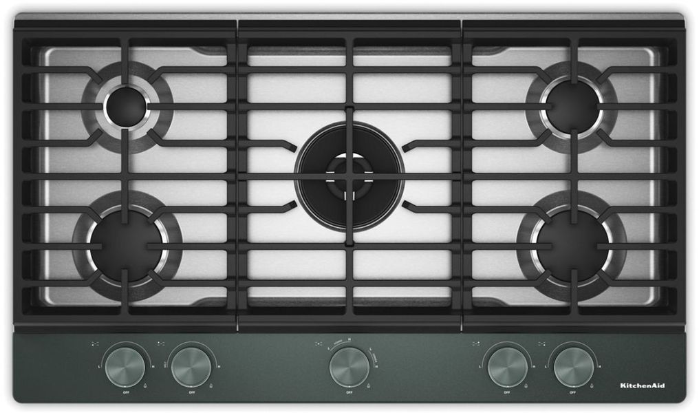 KitchenAid® 36" Juniper Gas Cooktop with 5 Burners and Integrated Wok ...