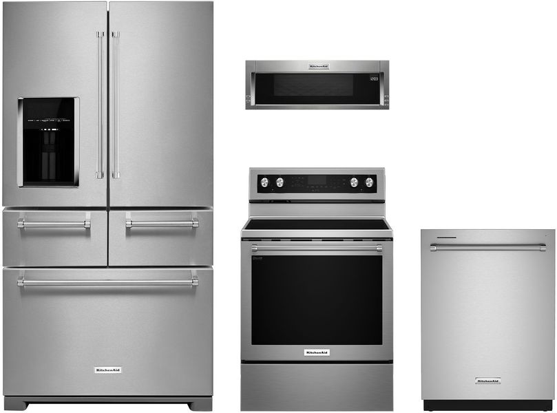 KitchenAid® 4 Piece Stainless Steel Kitchen Package | Frank's Appliance ...