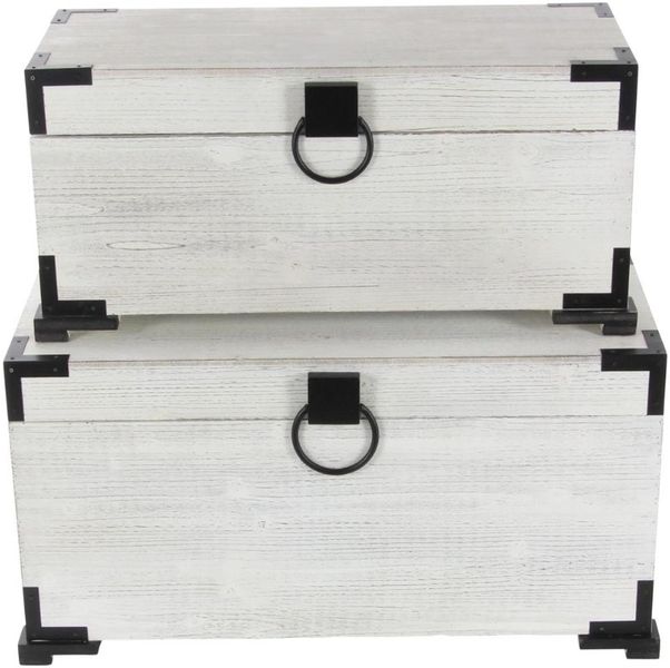 Deco Marche 2-Piece White Trunk Set | Fischer Furniture | Rapid City, SD