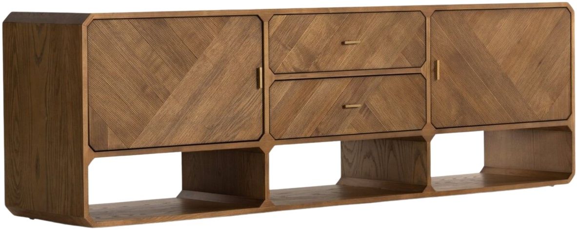 Four Hands Caspian Natural Ash Media Console | Big Sandy Superstore ...