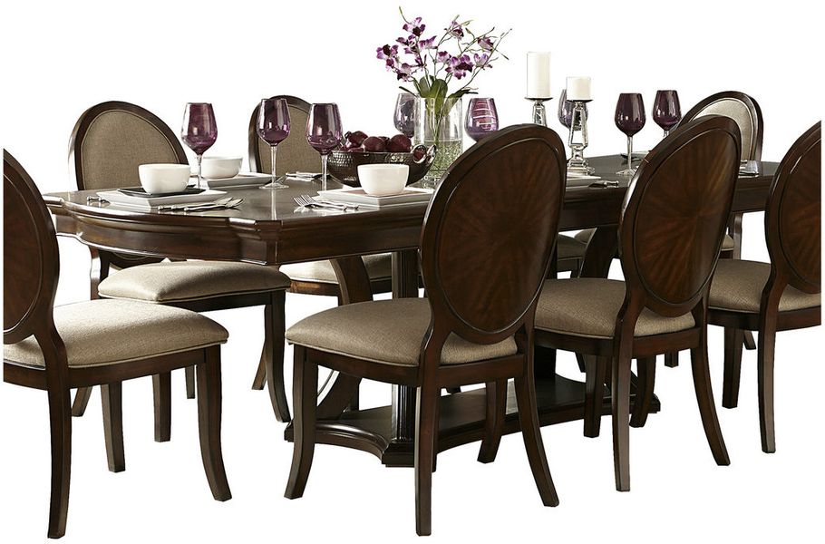 Table à manger avec rallonge Delavan, brun cerise, Mazin Furniture ...