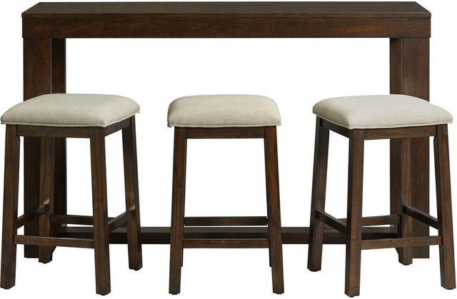 Elements International Hardy 4-Piece Cherry Bar Table Set | Fischer ...