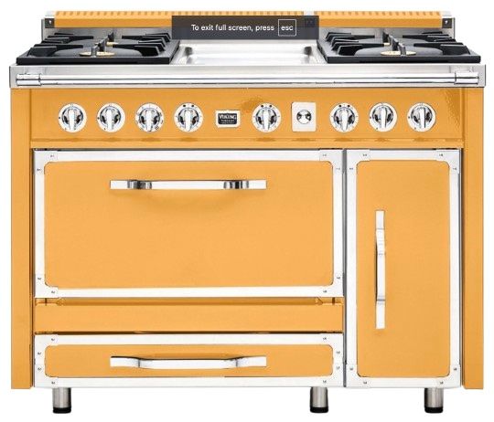 Viking® Tuscany 48" Daffodil 4-Burner Dual Fuel Range with Induction