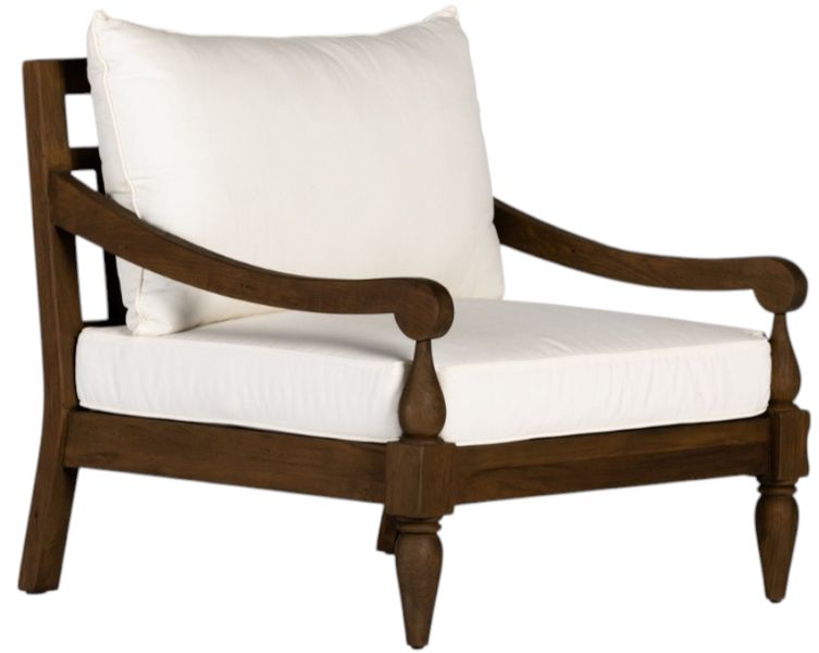 Four Hands Alameda Venao Ivory Wooden Outdoor Chair | Marshall's Home ...