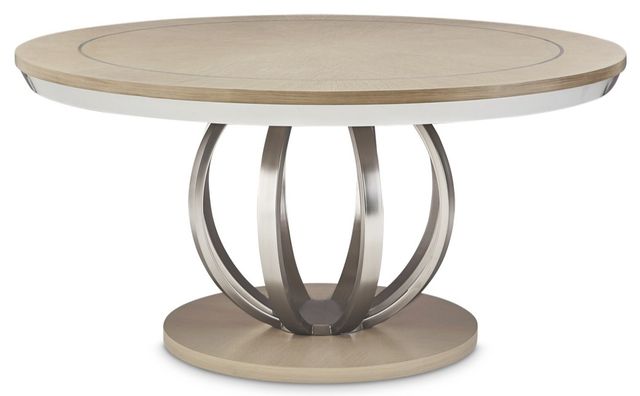Michael Amini® Eclipse Moonlight Round Dining Table | iHome Furniture