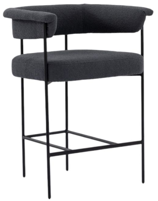 Four Hands Carrie Boucle Slate Counter Stool | Karvonen’s