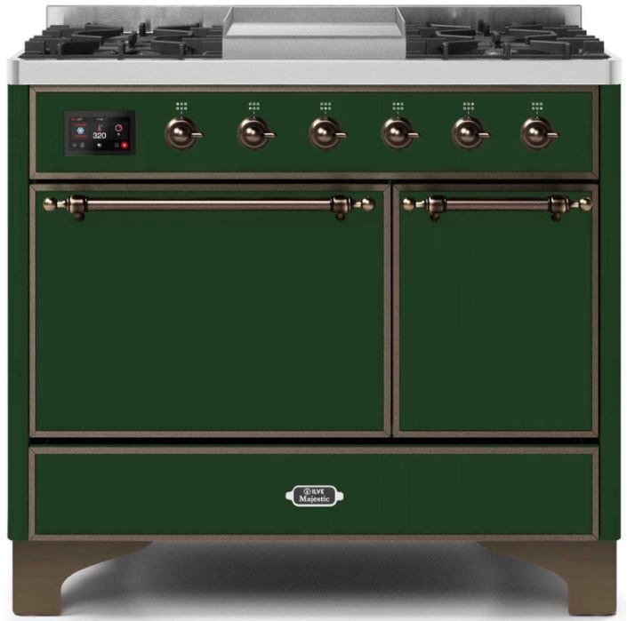 Ilve® Majestic II Series 40" Emerald Green Freestanding Dual Fuel ...
