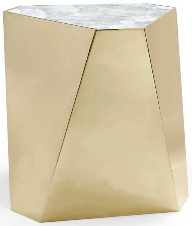Caracole® Signature Debut Stone Top Contempo Side Table with Majestic ...
