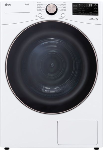 LG 7.8 Cu. Ft. White Ventless Electric Dryer with Dual Inverter ...