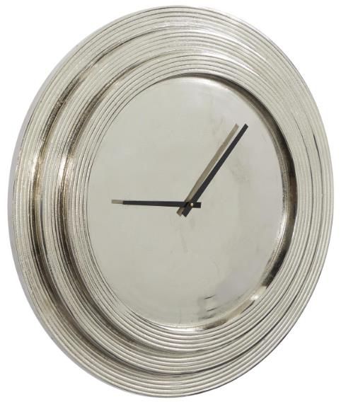 UMA Enterprise Silver Aluminum Metal Wall Clock | Fischer Furniture ...