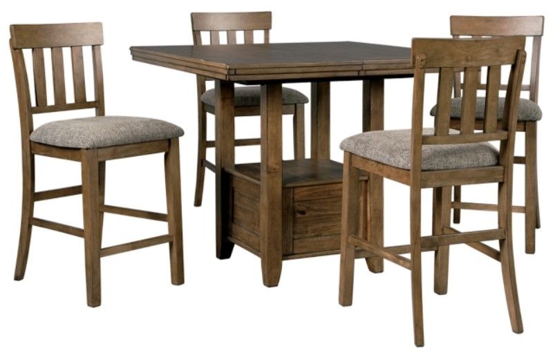 Benchcraft® Flaybern 5-Piece Brown Counter Height Dining Set | Missouri ...