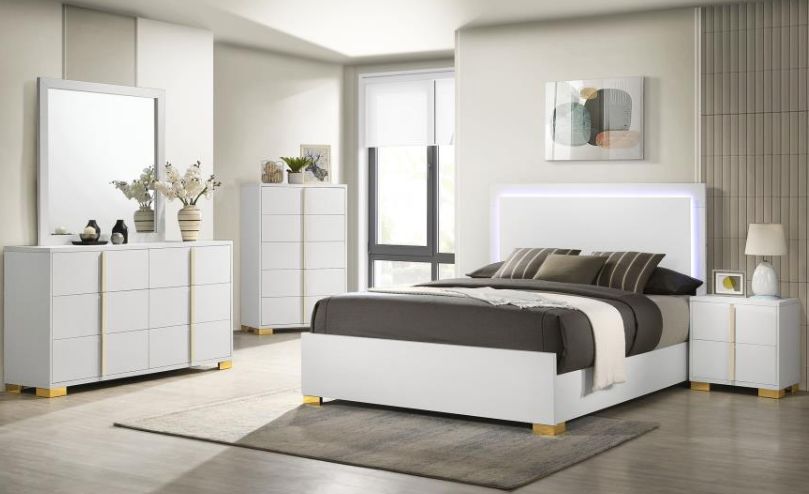 Coaster® Marceline 5-Piece White Queen Bedroom Set | BlvdHome