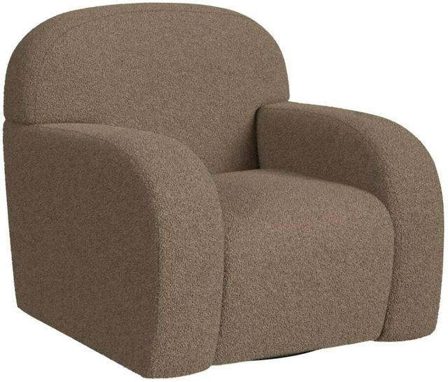 Elements International Benz Feather Tan Swivel Accent Chair | Furniture ...