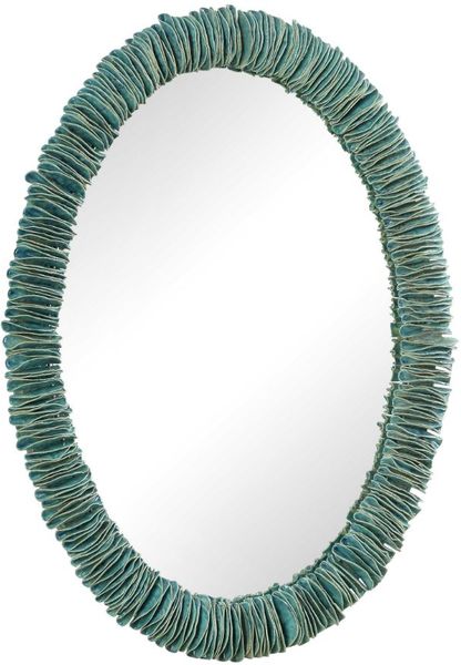 Uttermost® Bonaire Distressed Teal Blue Mirror | Bob Mills Furniture