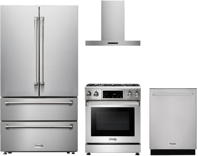 Thor Kitchen® 4 Piece Stainless Steel Kitchen Package | AHC Appliances ...