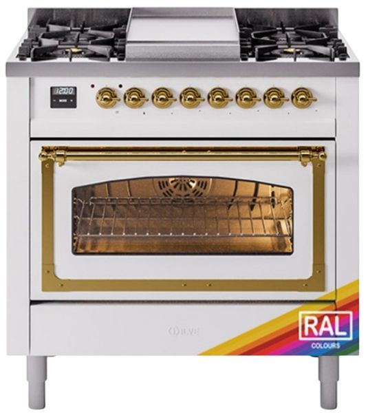 Ilve® Nostalgie II 36'' Custom RAL Color Natural Gas Pro Style Dual ...