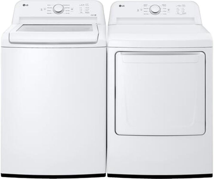 LG White Top Load Washer & Electric Dryer Laundry Pair | Famous Tate ...