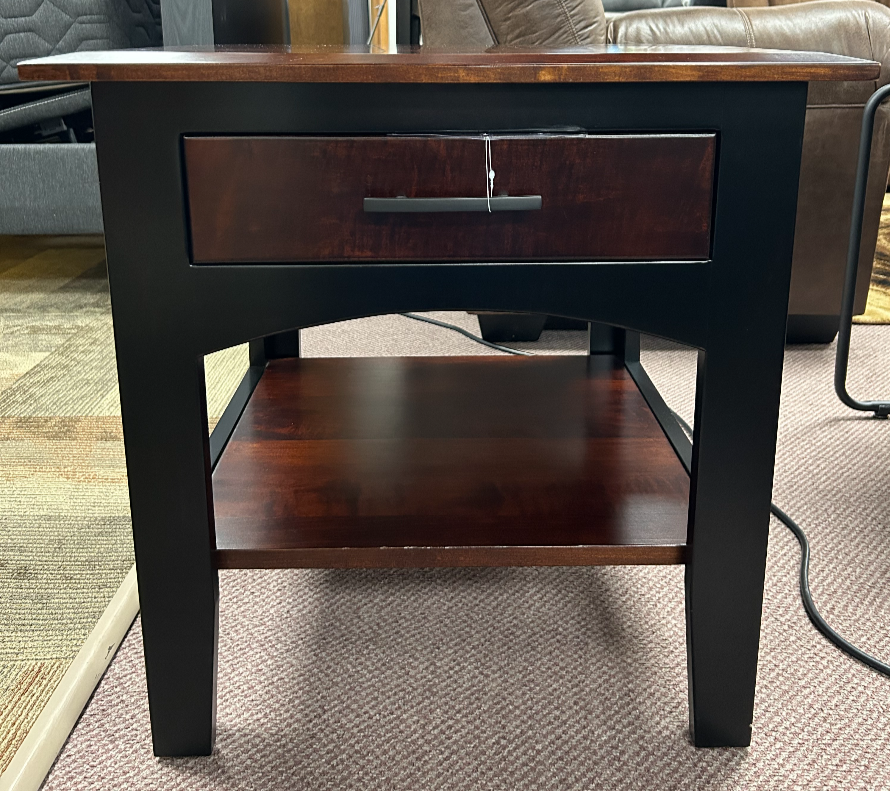 Black Ridge 1 Drawer Large End Table