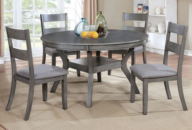 Furniture of America® Juniper 5-Piece Gray Dining Table Set | The ...