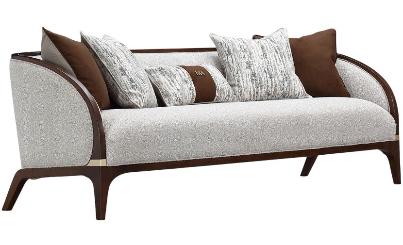 Michael Amini® Houston Walnut Sofa | Wood's Furniture