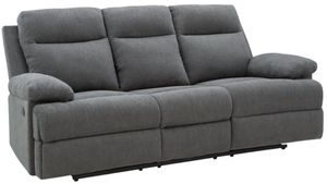 Signature Design by Ashley® Tarrant Charcoal Manual Reclining Sofa with ...