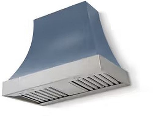 AGA Cascade 36" Stone Blue Wall Mounted Range Hood with Brushed Nickel ...