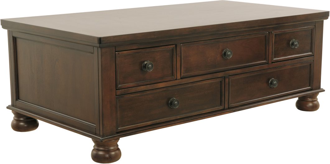 Signature Design by Ashley Porter Rustic Brown Coffee Table Farnham s Furniture Galleries Casper Wyoming