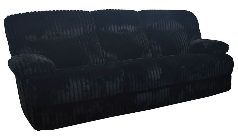 Elements International Admiral Masis Black Manual Motion Sofa | Comfort ...