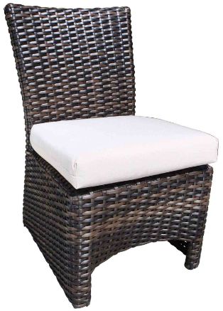 CabanaCoast® Customizable Louvre Wicker Outdoor Accent Chair | Marshall's Home Living | Kelowna, BC