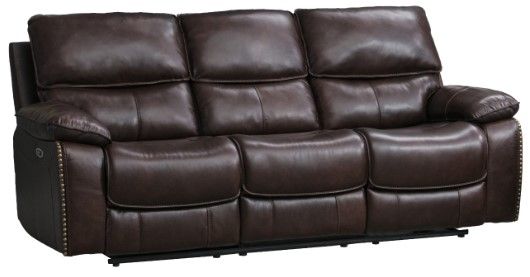 Mazin Furniture Gilbert Brown Power Reclining Sofa | Seidel's ...