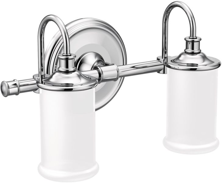 Moen® Belfield™ Chrome Two Globe Bath Light | Frank DeClemente, Inc
