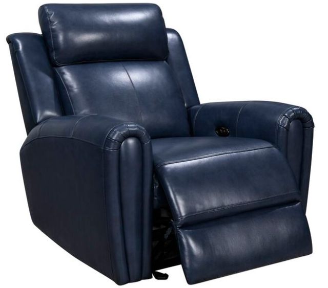 Leather Italia™ Royce Jonathan Blue Power Glider Recliner | Brownie ...
